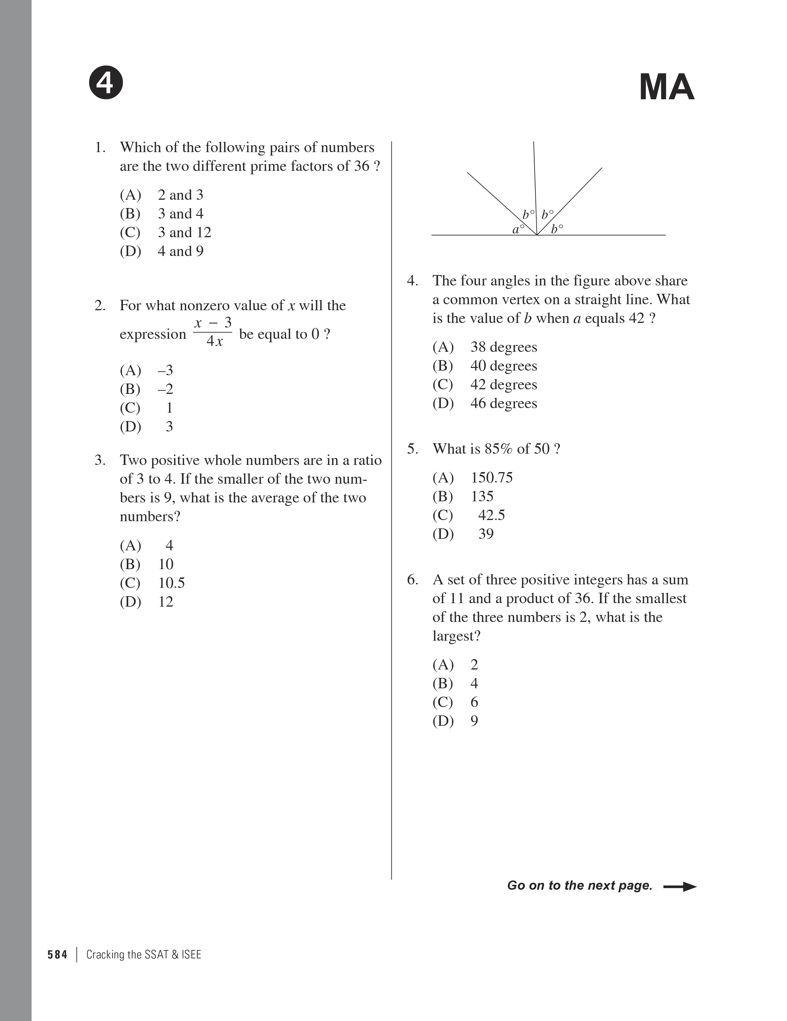 Free Isee Upper Level Practice Test Printable
