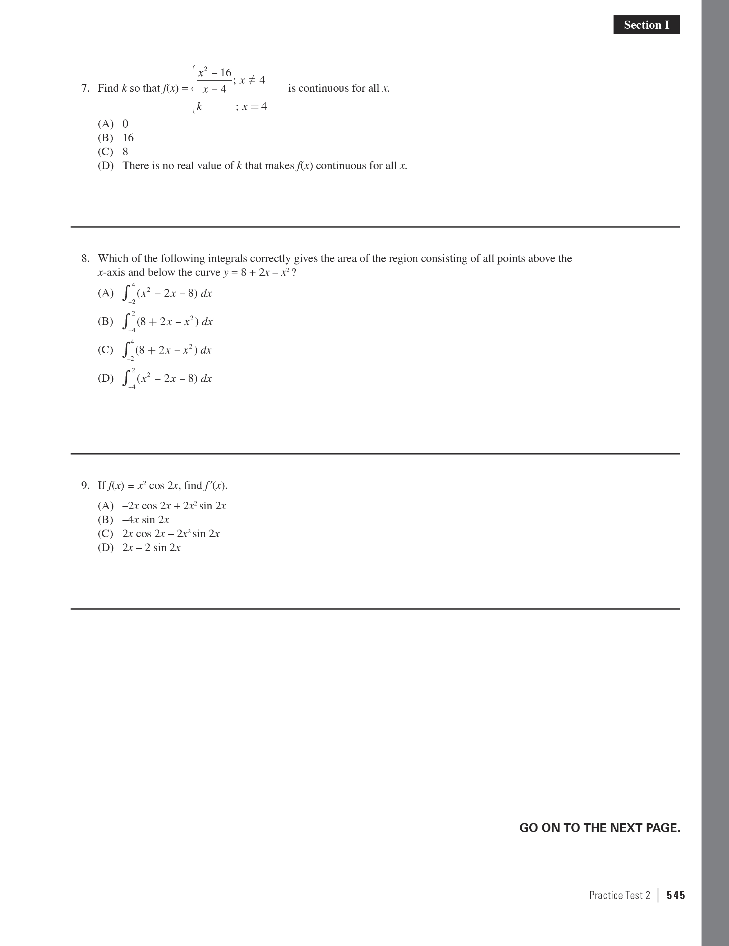Extended ebook content for Cracking the AP Calculus AB Exam, 2017 ...