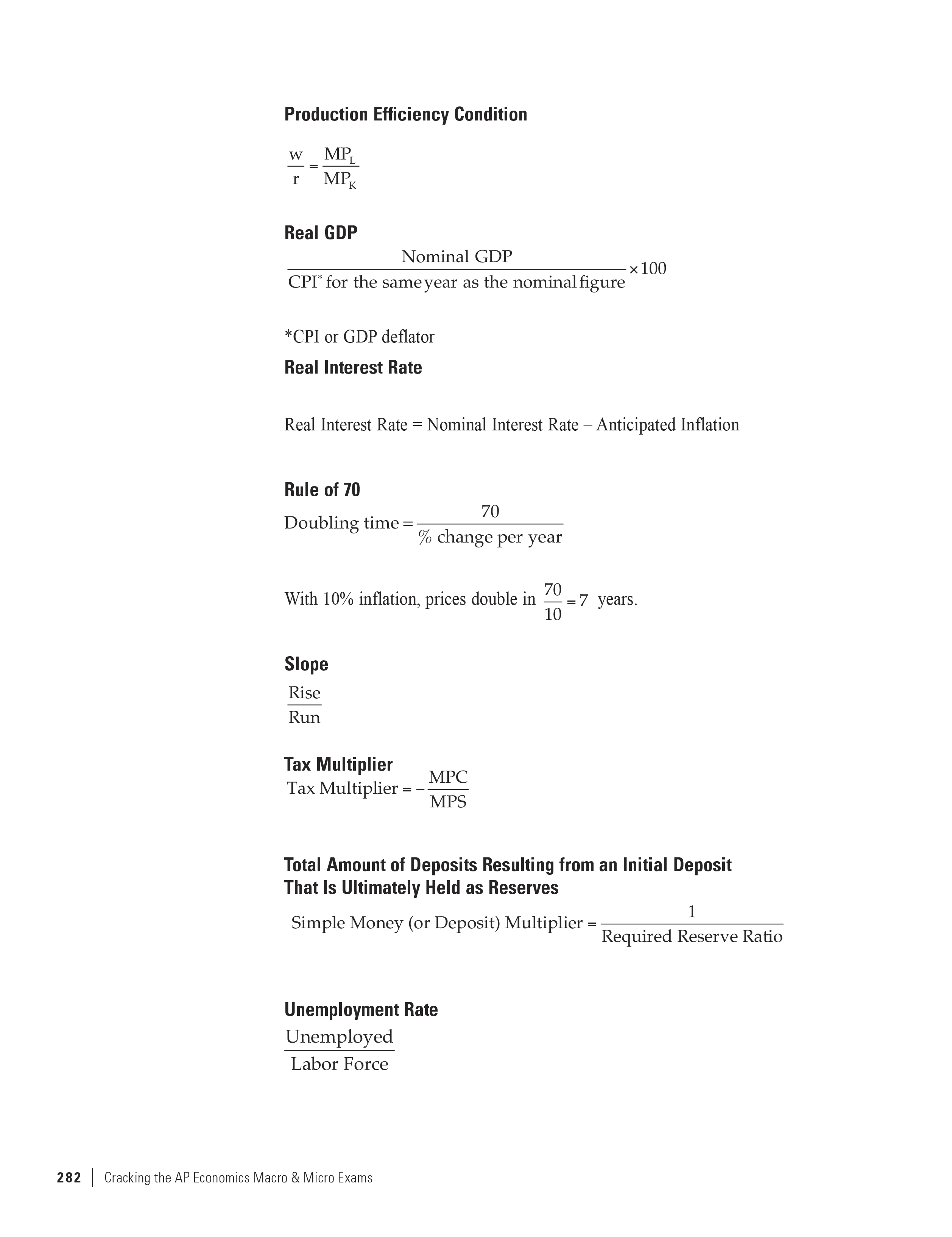 Extended ebook content for Cracking the AP Economics Macro & Micro Exam ...