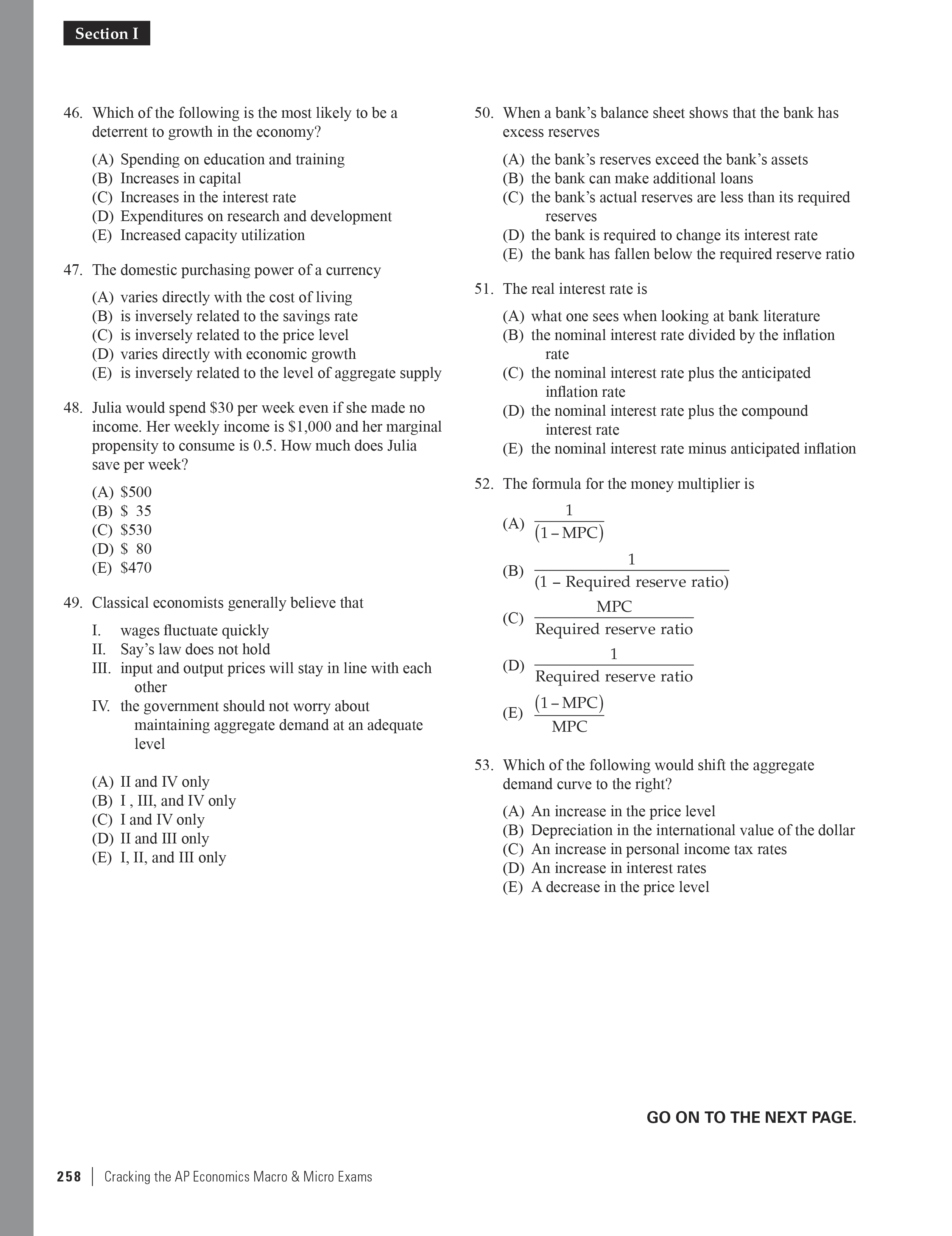 Extended ebook content for Cracking the AP Economics Macro & Micro Exam ...