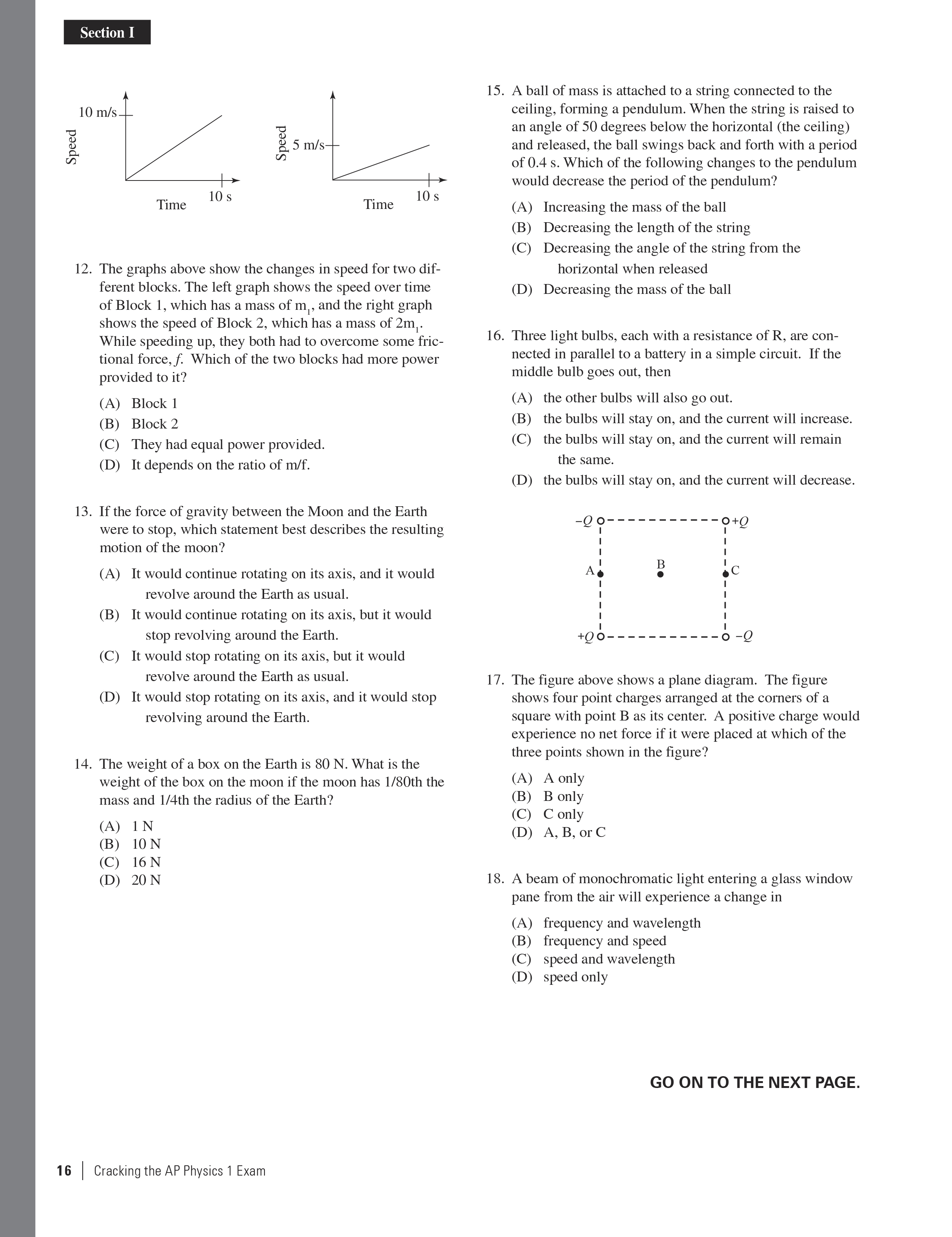 Extended ebook content for Cracking the AP Physics 1 Exam, 2017 Edition ...