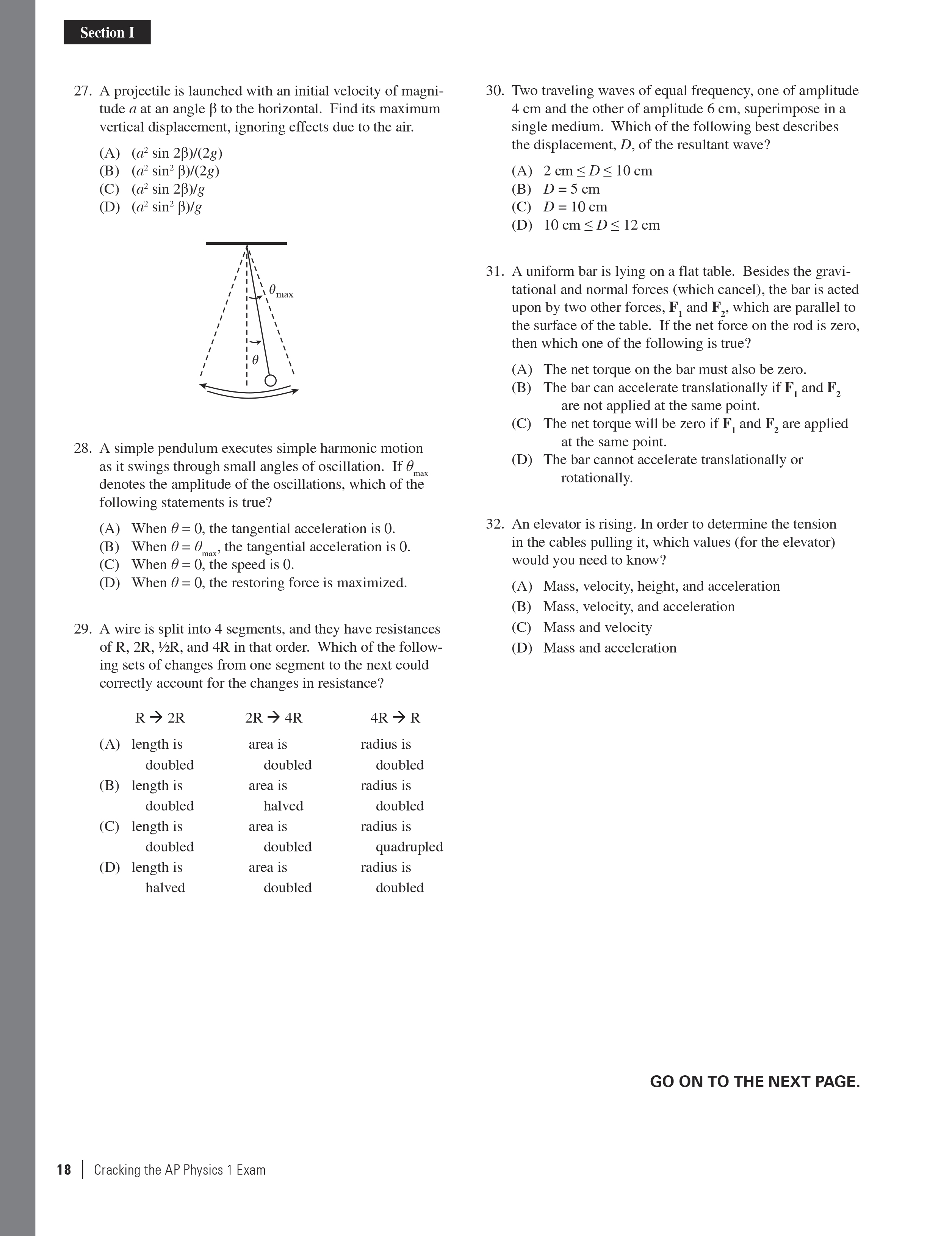 Extended ebook content for Cracking the AP Physics 1 Exam, 2017 Edition ...