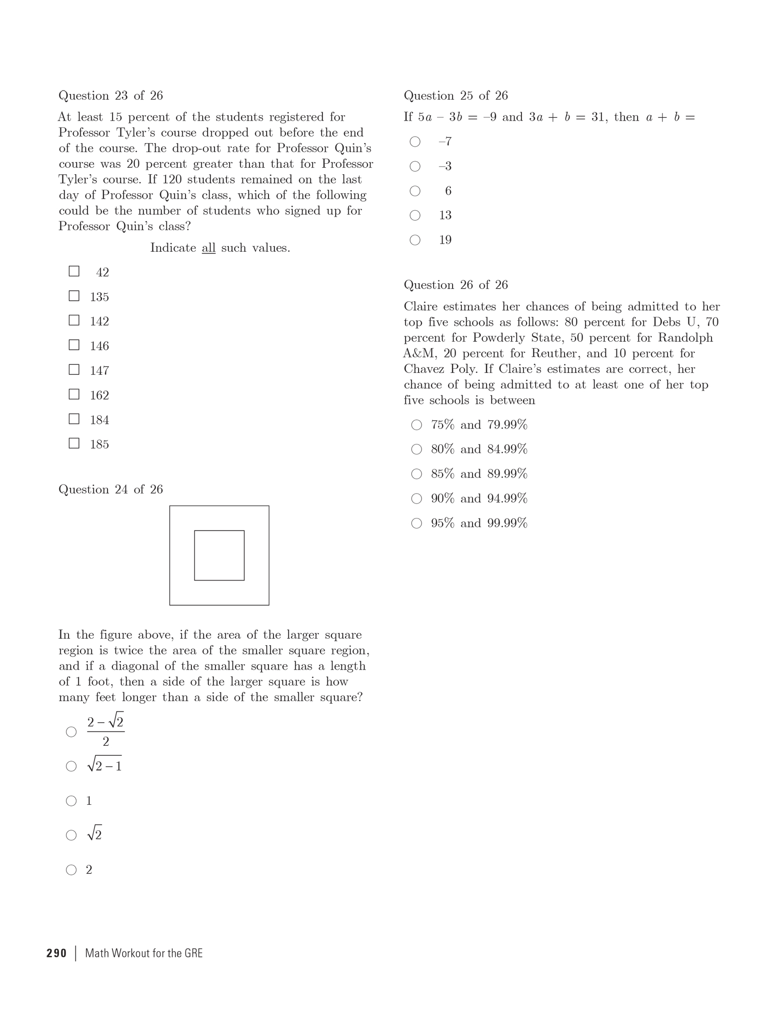 Extended ebook content for Math Workout for the GRE, 4th Edition ...