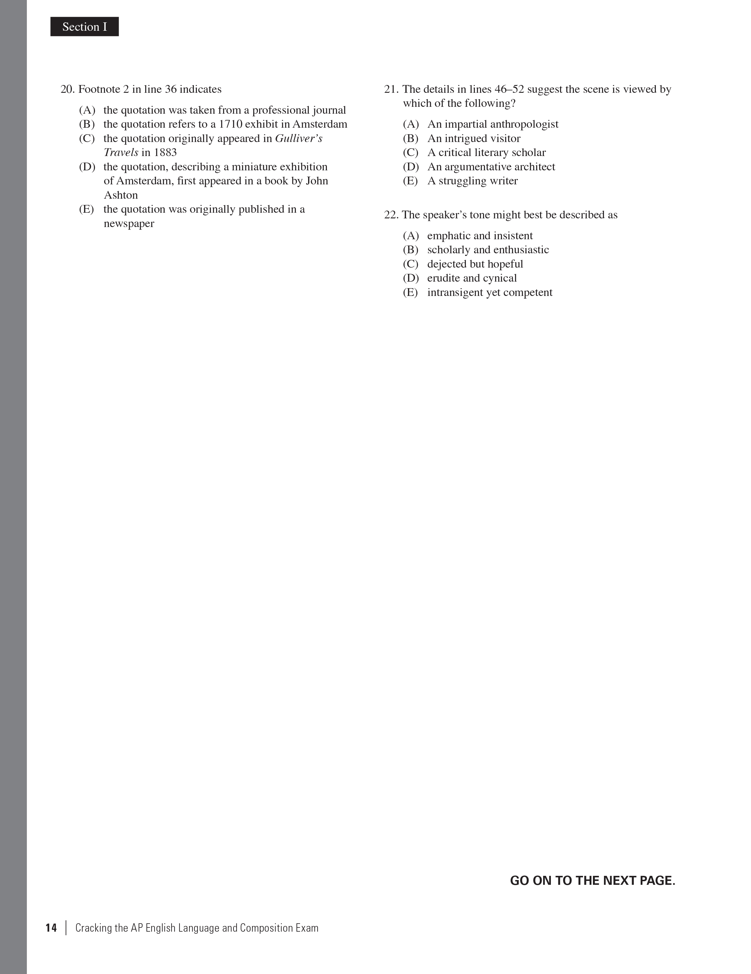 Extended ebook content for Cracking the AP English Language ...