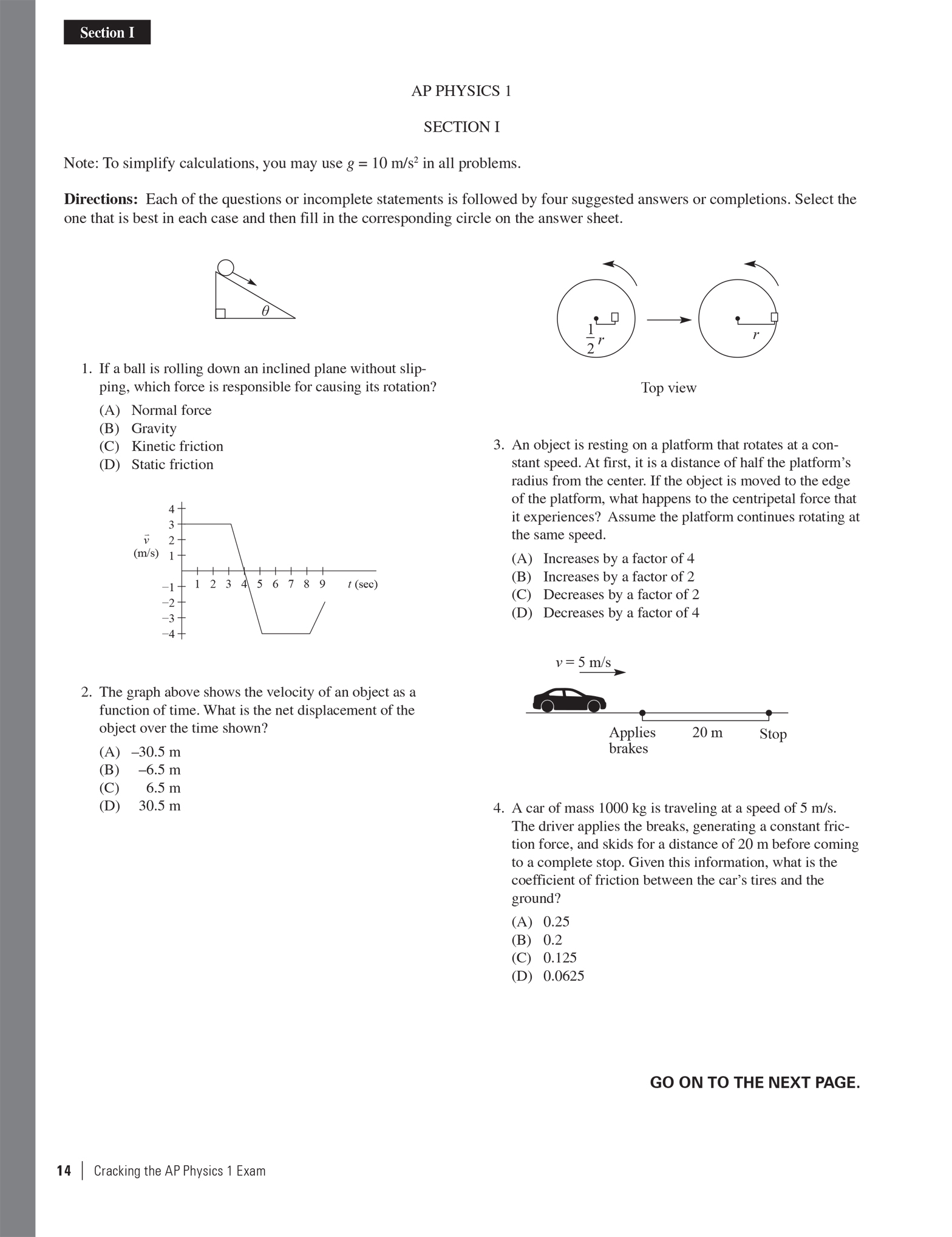 Extended ebook content for Cracking the AP Physics 1 Exam, Premium 2018 ...