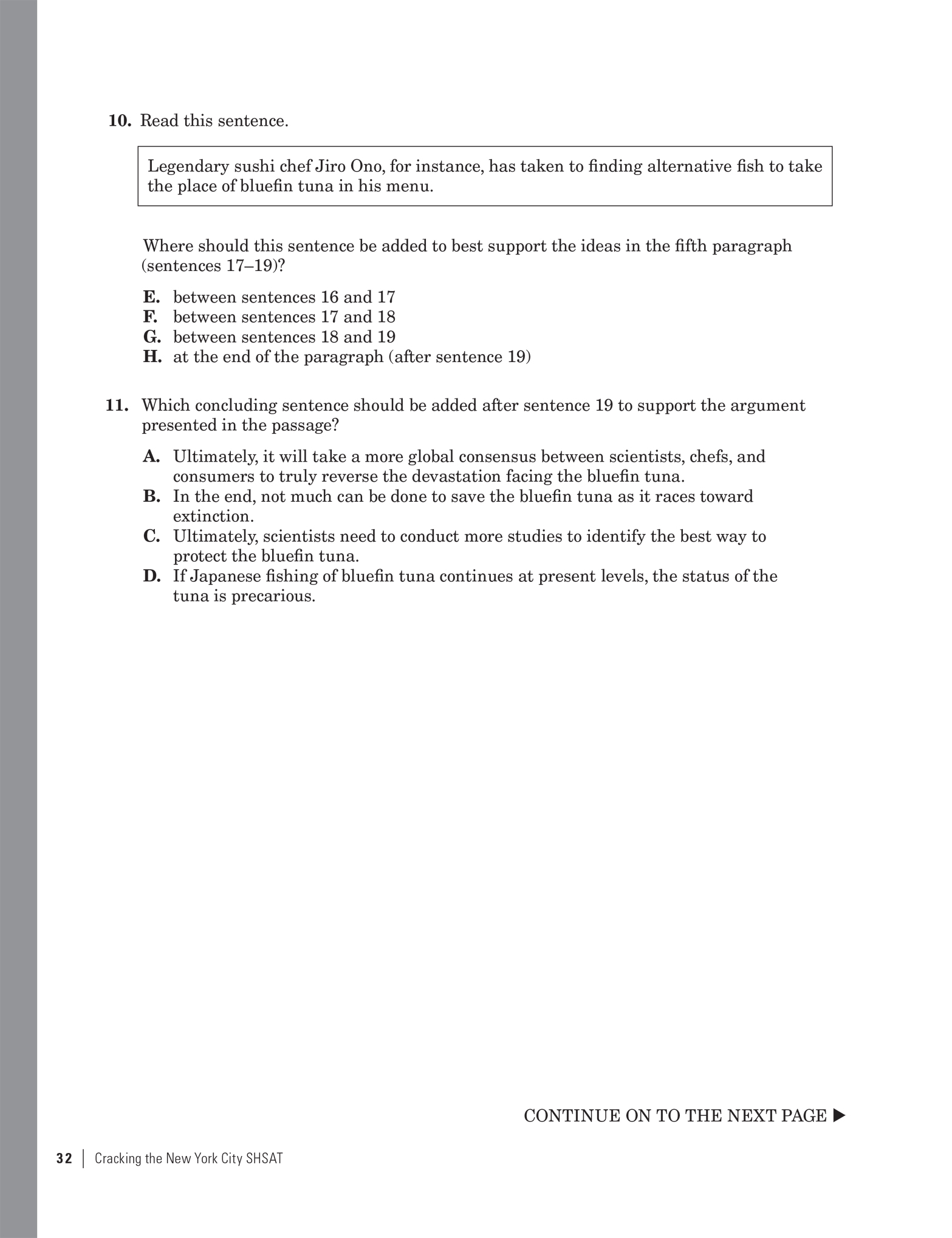 Extended ebook content for Cracking the New York City SHSAT ...