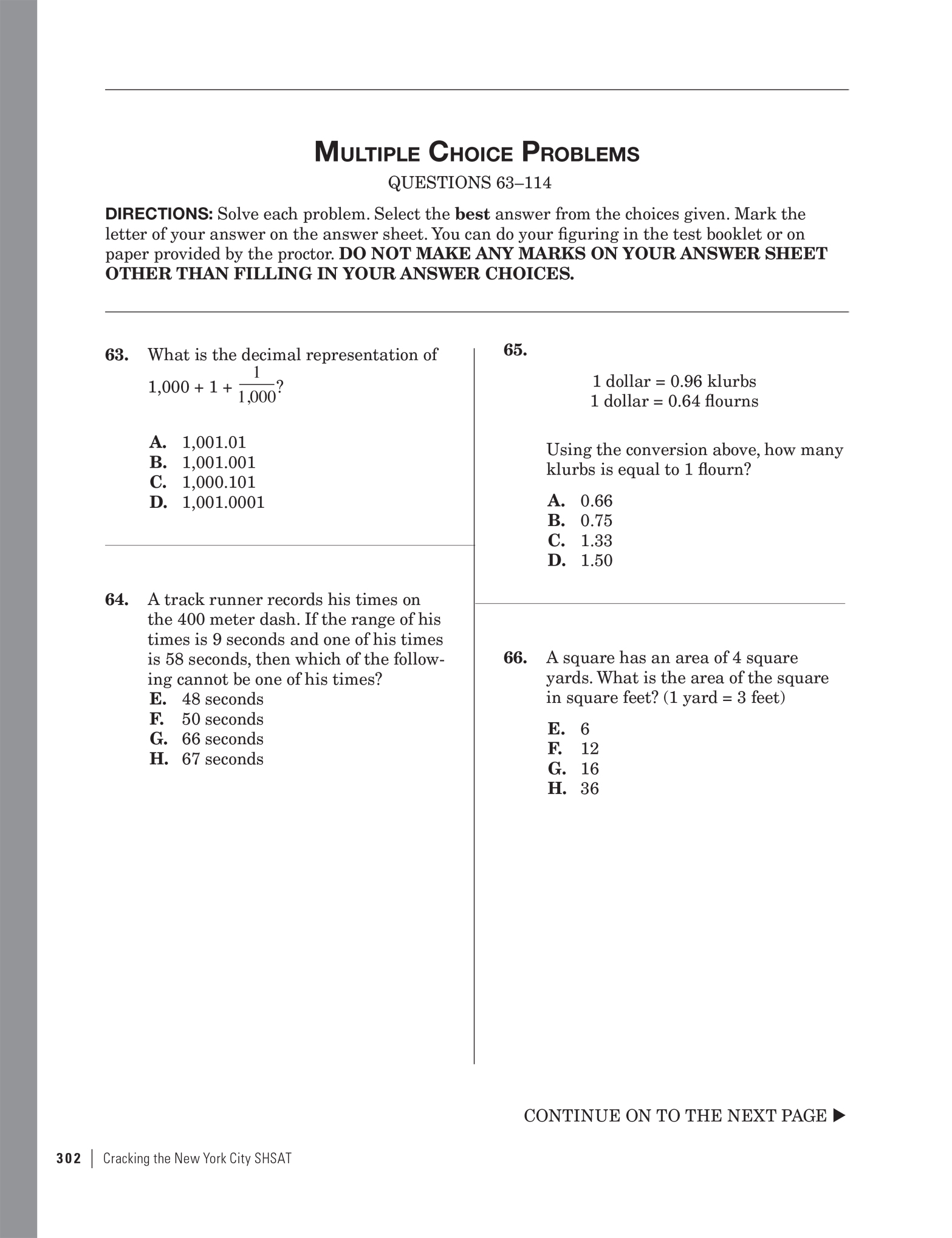 Extended ebook content for Cracking the New York City SHSAT ...