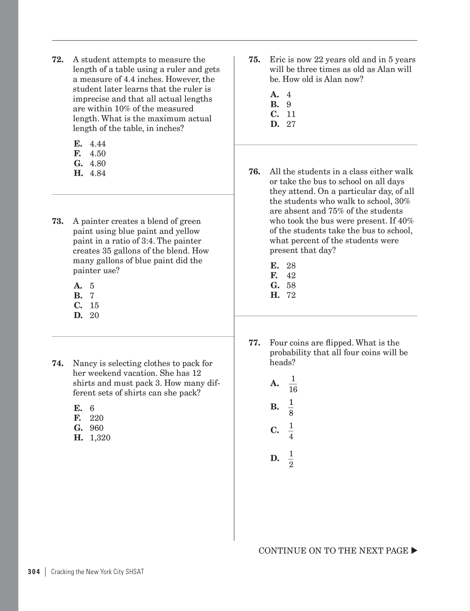 Extended ebook content for Cracking the New York City SHSAT ...