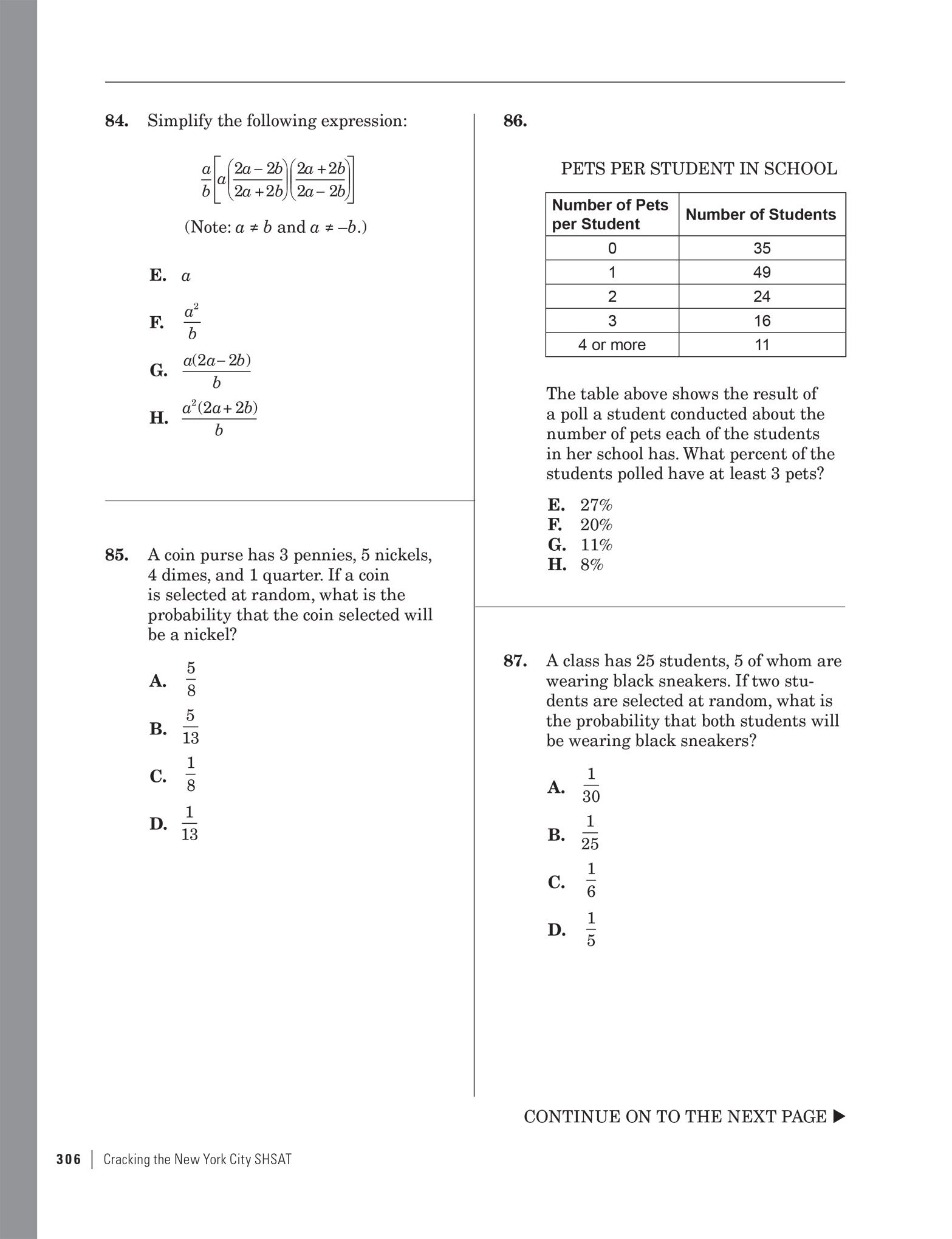 Extended ebook content for Cracking the New York City SHSAT ...