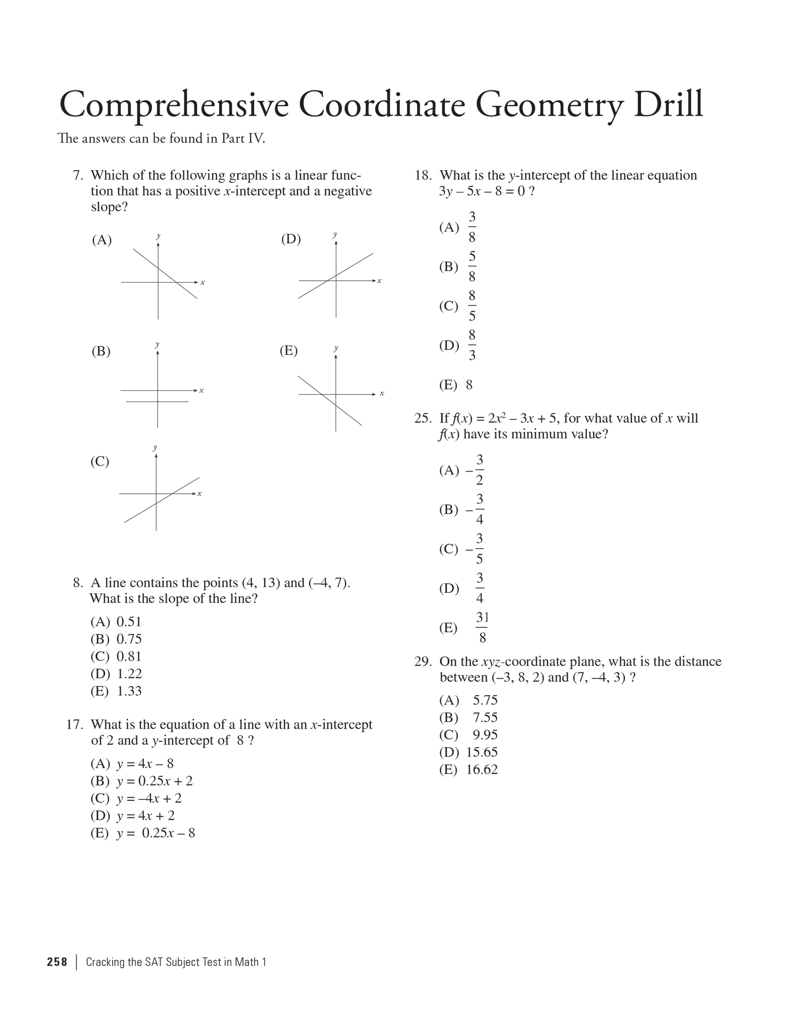 Extended ebook content for Cracking the SAT Subject Test in Math 1, 2nd ...
