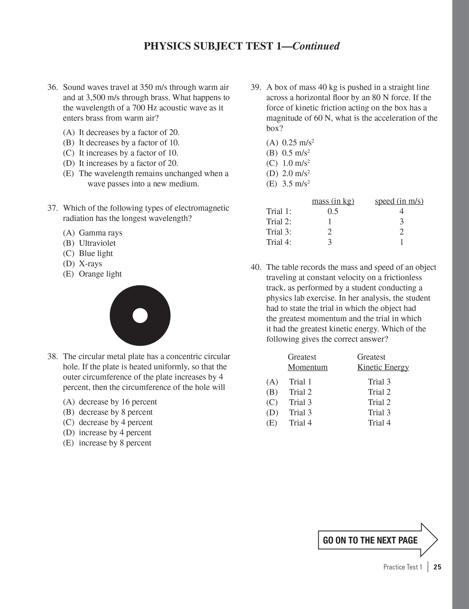 Extended ebook content for Cracking the SAT Subject Test in Physics ...