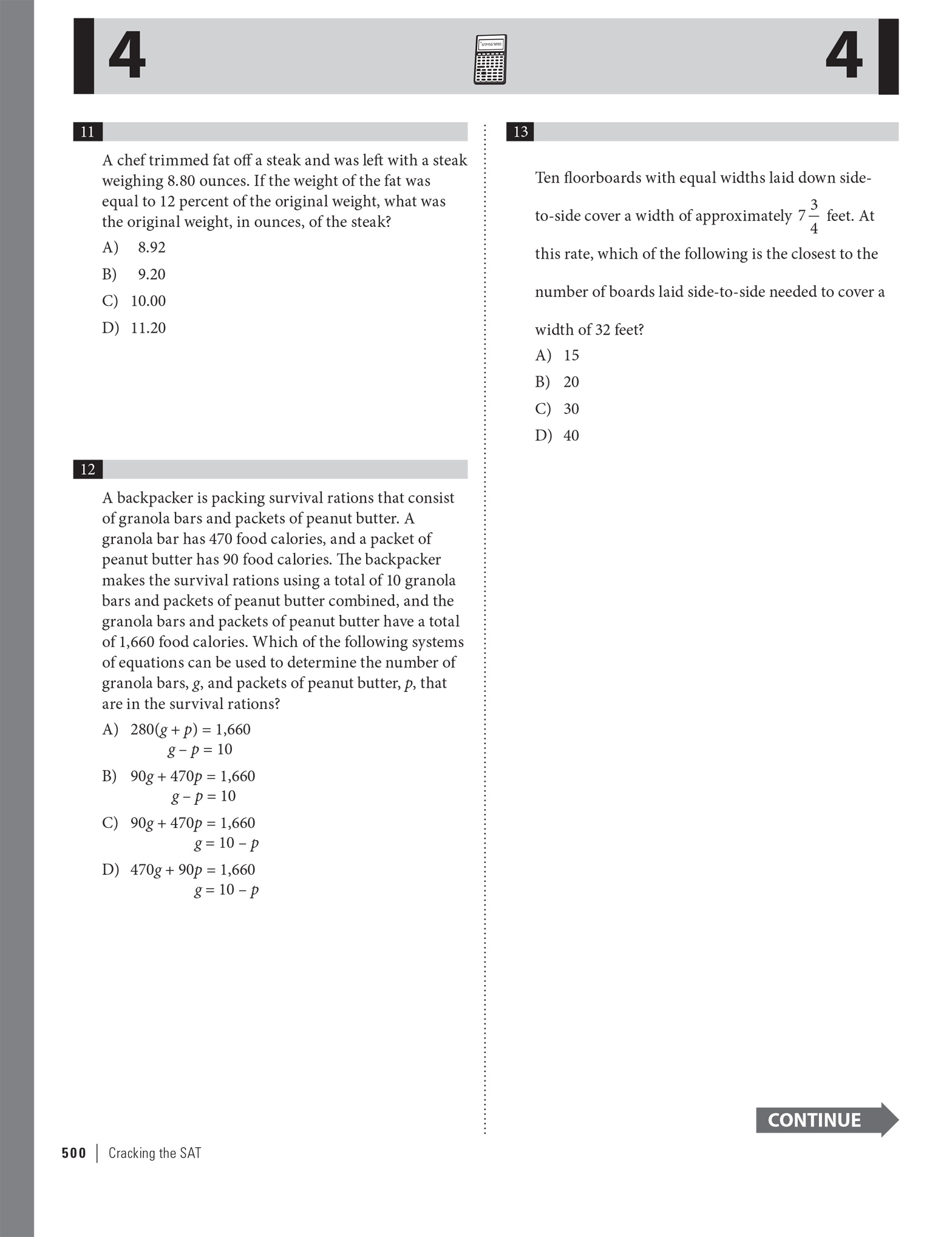Extended ebook content for Cracking the SAT Premium Edition with 8 ...