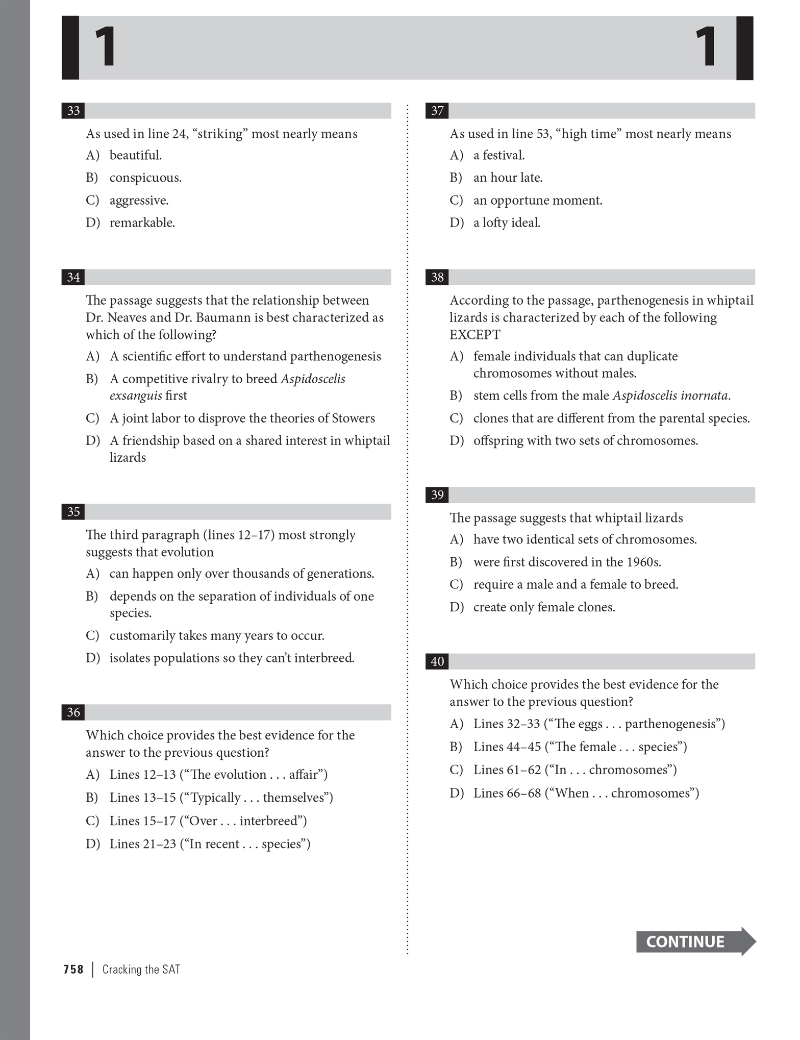 Extended ebook content for Cracking the SAT Premium Edition with 8 ...