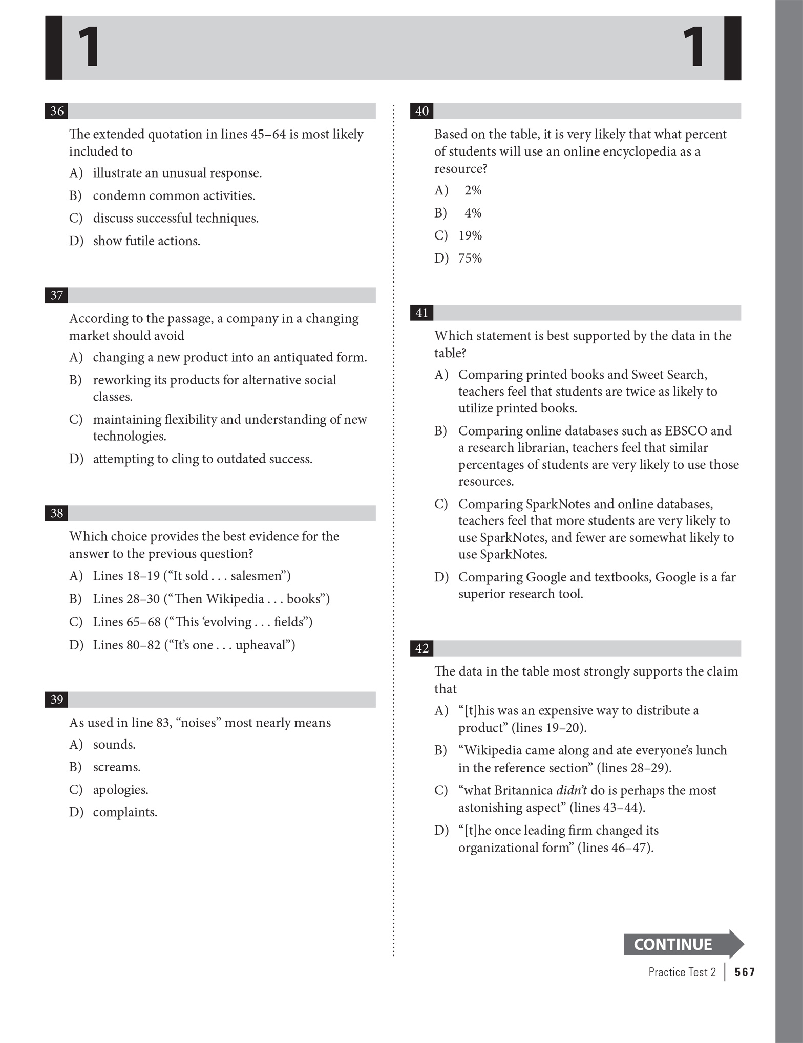 Extended ebook content for Cracking the SAT with 5 Practice Tests, 2019 ...