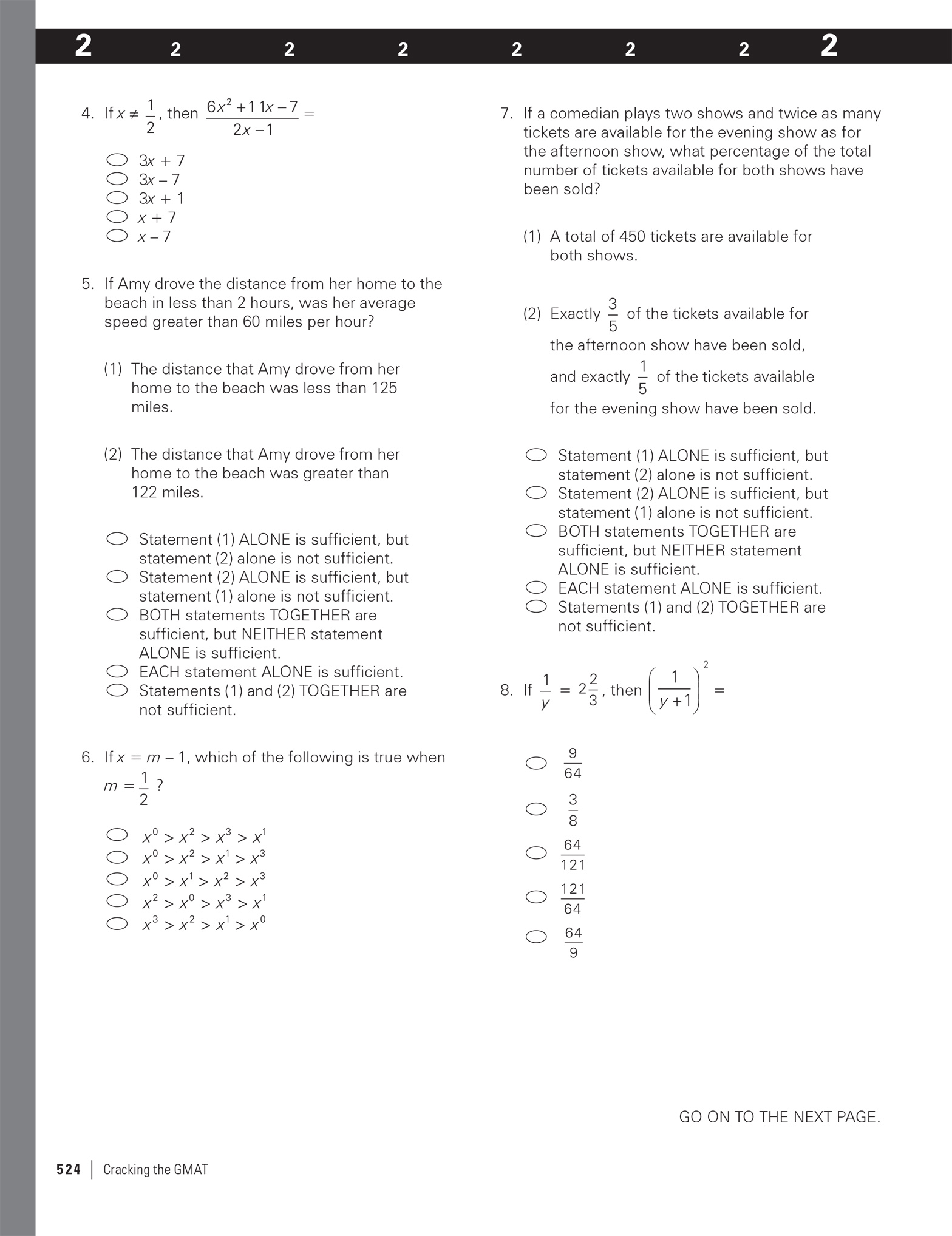 Extended ebook content for Cracking the GMAT with 2 Computer-Adaptive ...