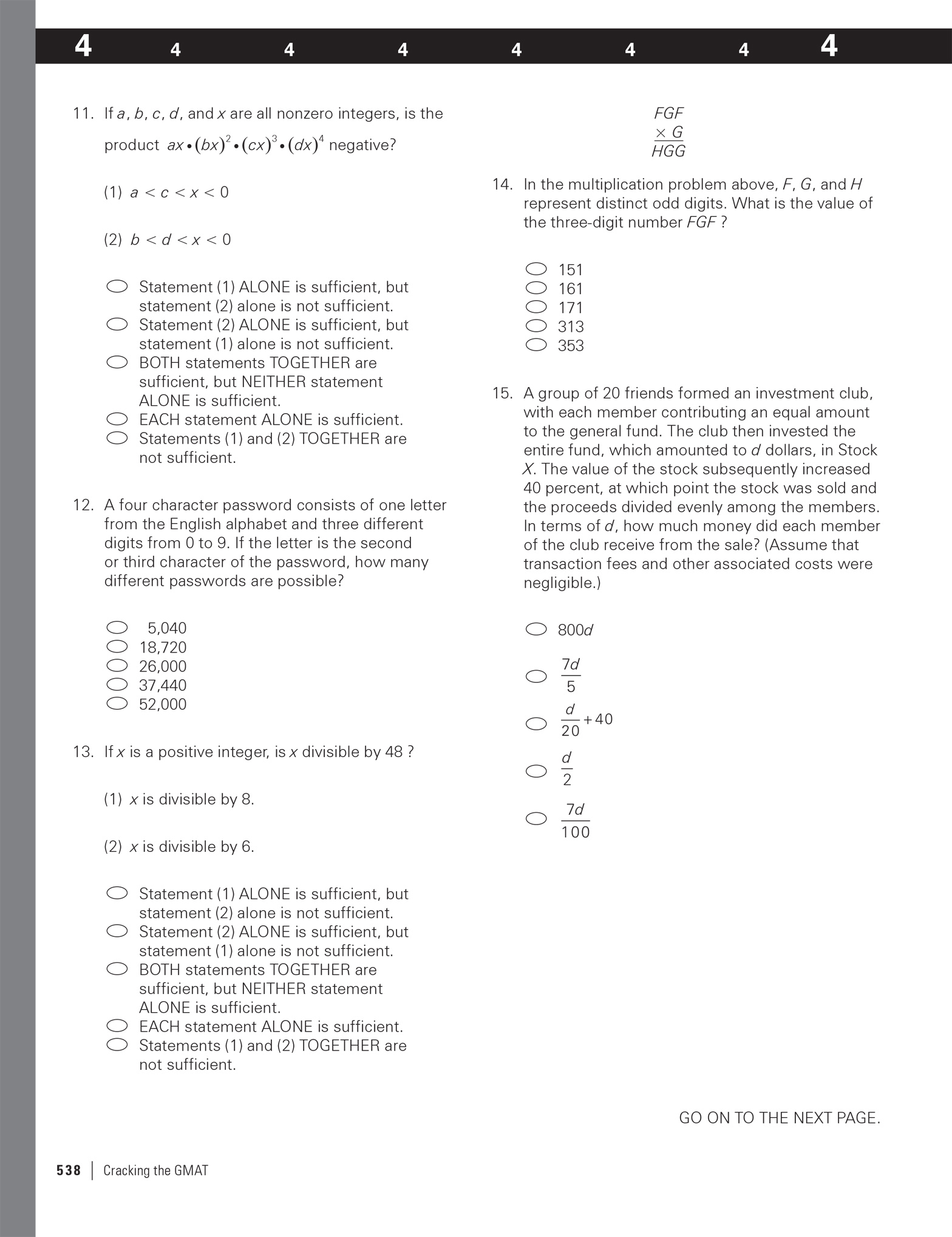Extended ebook content for Cracking the GMAT with 2 Computer-Adaptive ...