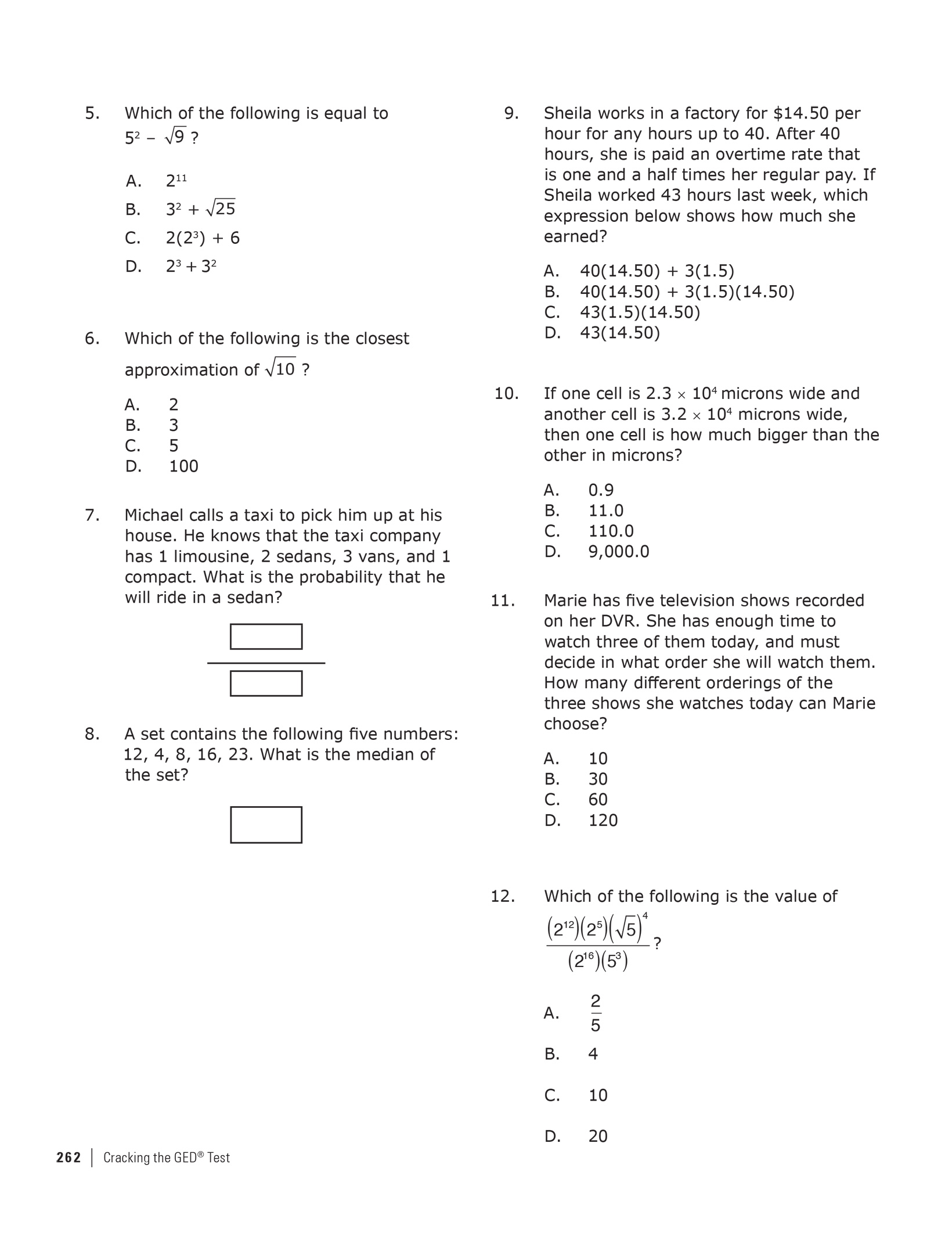 Extended ebook content for Cracking the GED Test with 2 Practice Exams ...