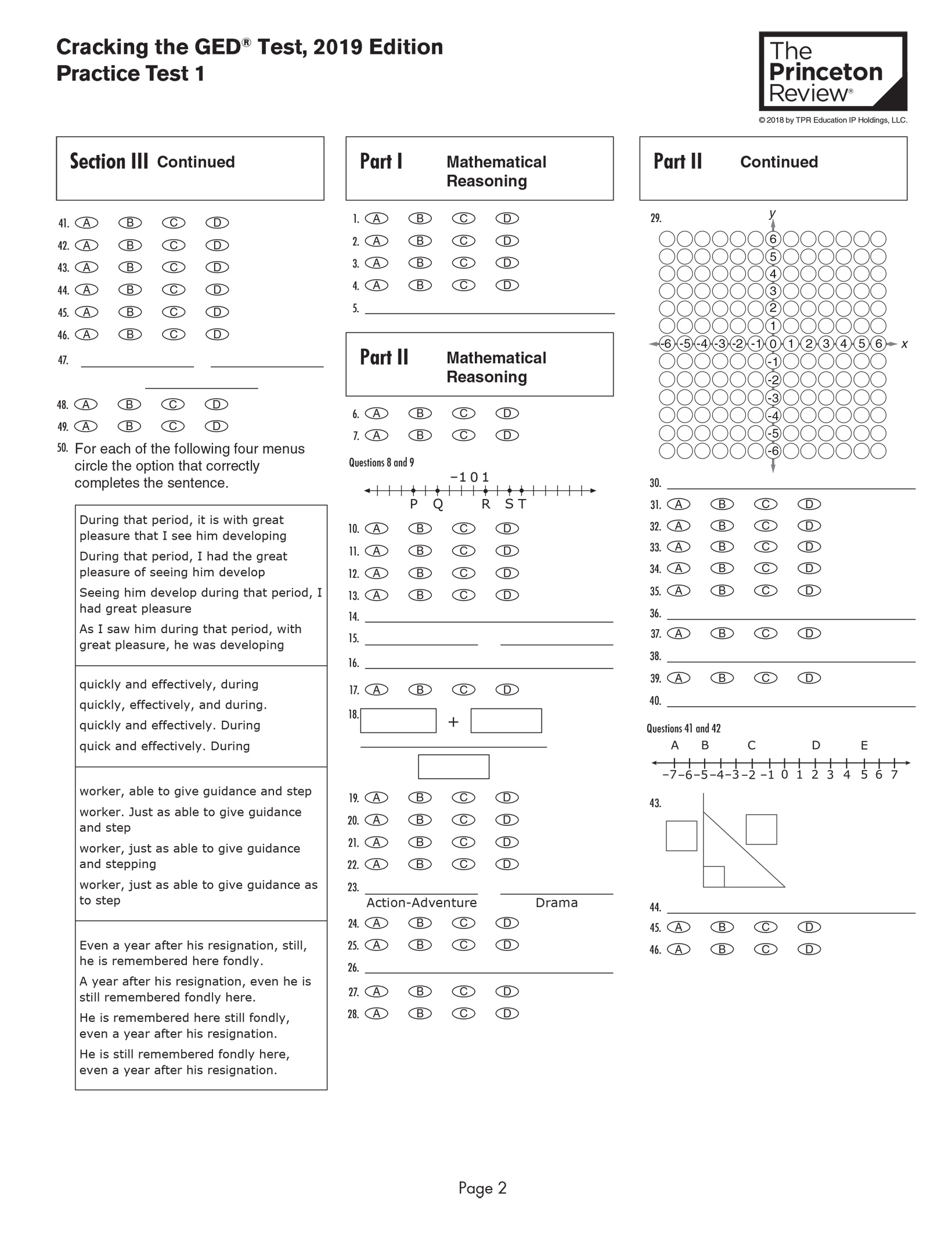 Extended ebook content for Cracking the GED Test with 2 Practice Exams ...