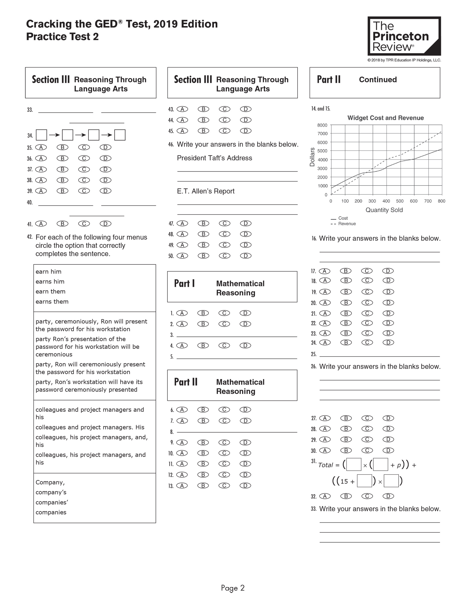 Extended ebook content for Cracking the GED Test with 2 Practice Exams ...