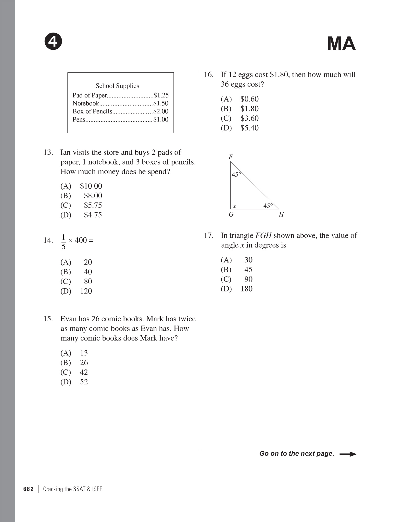 Extended ebook content for Cracking the SSAT & ISEE, 2019 Edition ...