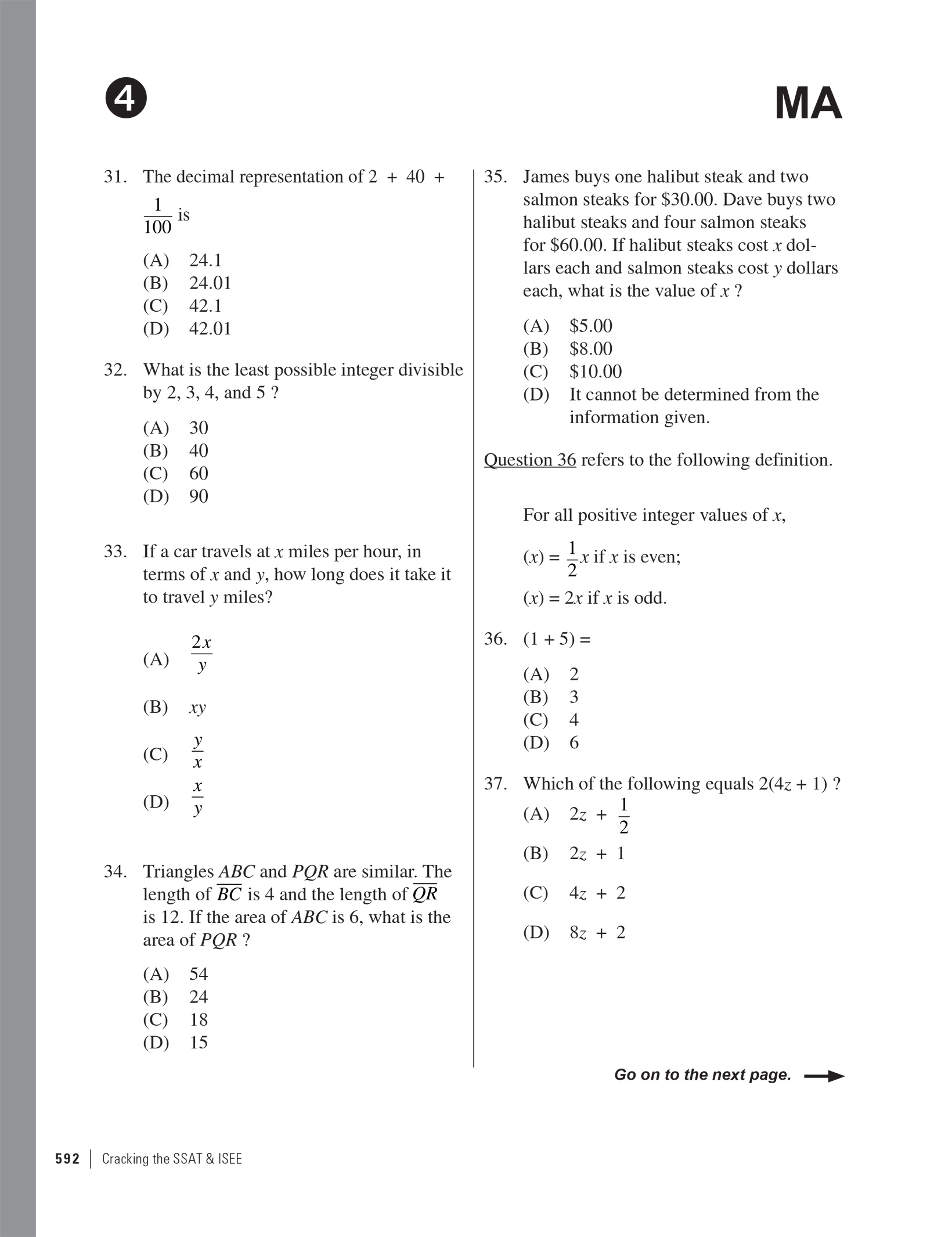 Extended ebook content for Cracking the SSAT & ISEE, 2019 Edition ...