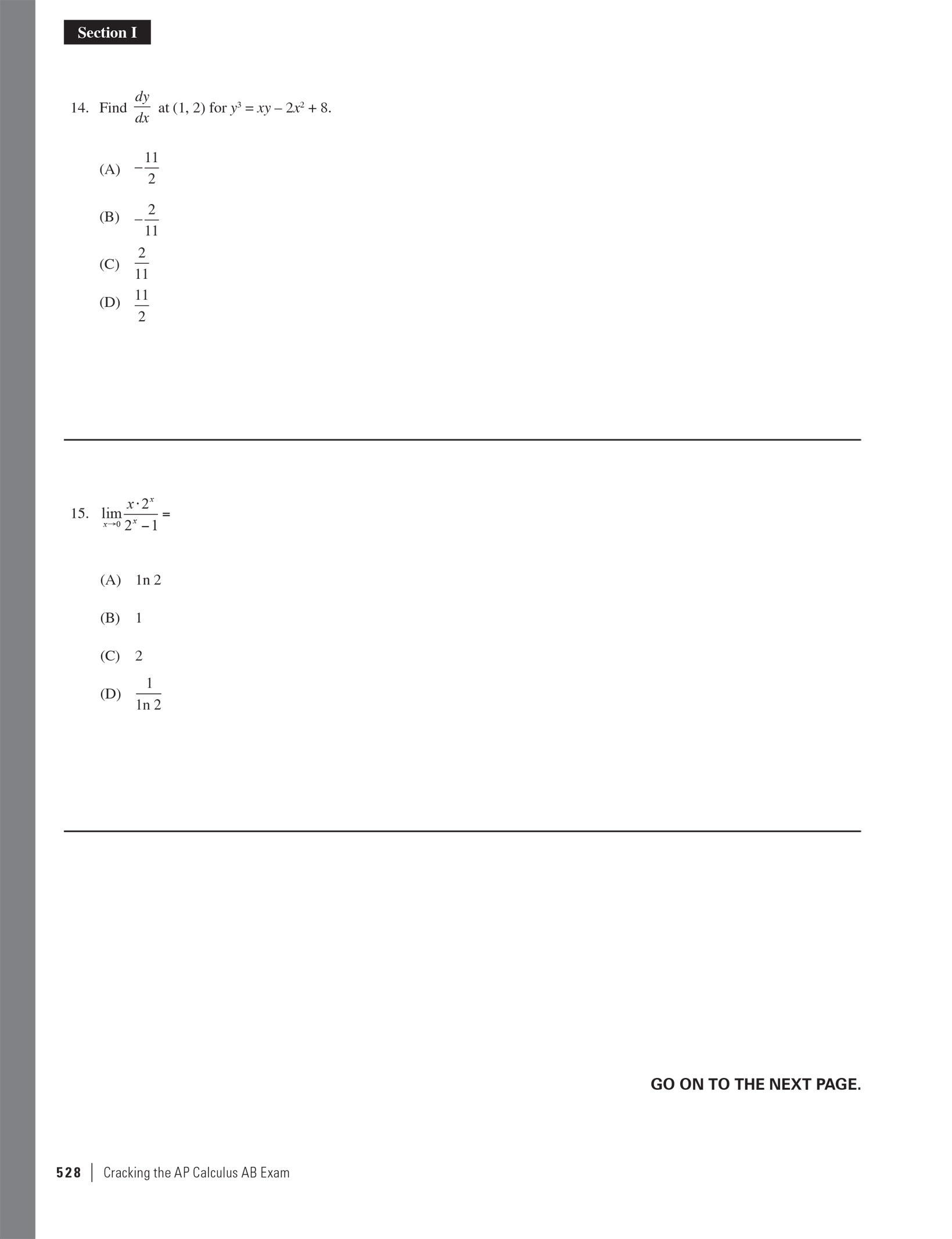 Extended ebook content for Cracking the AP Calculus AB Exam 2019 ...