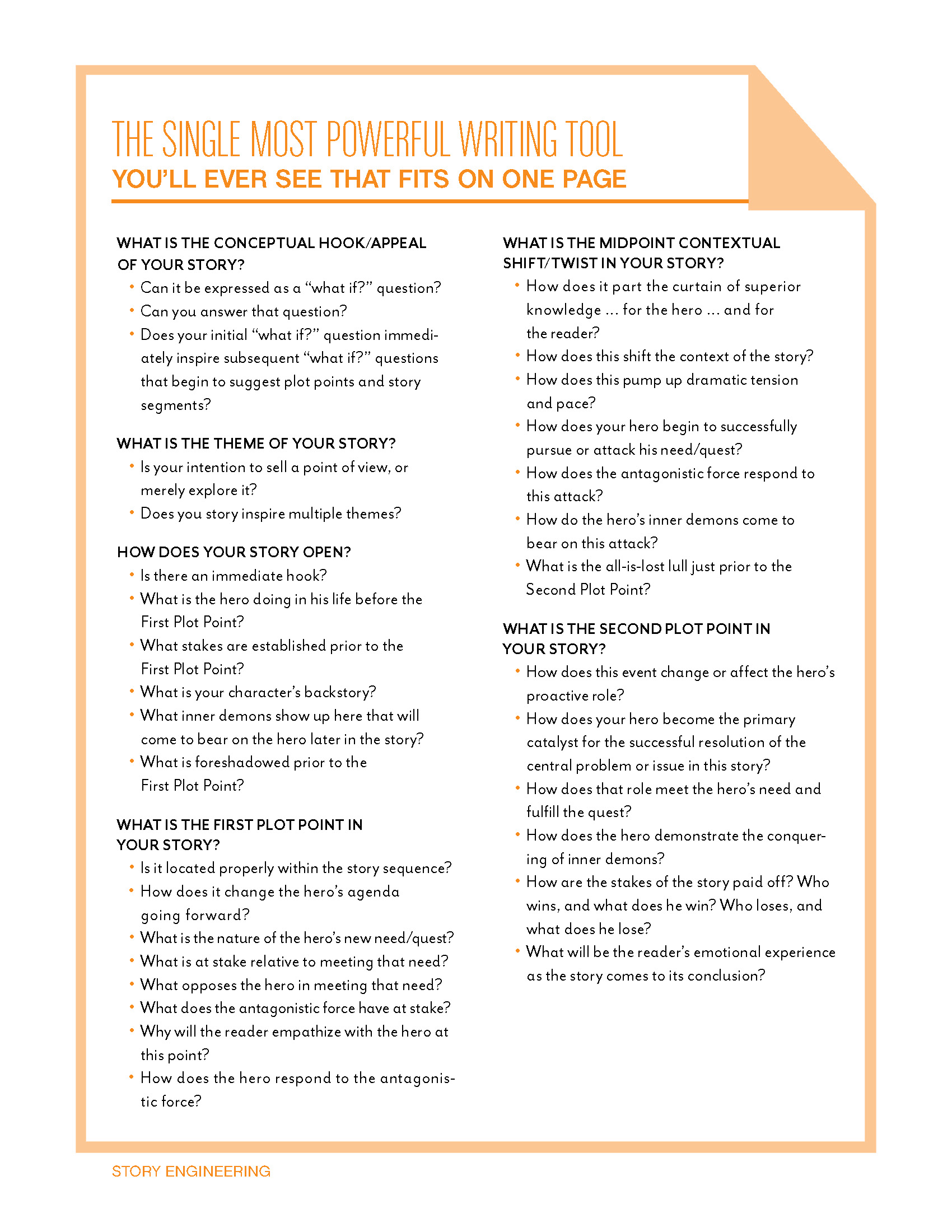 Extended ebook content for Story Engineering: The Single Most Powerful ...